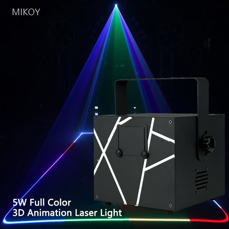 5W full color laser light ILDA 3D animation scanner RGB stage laser pr ...